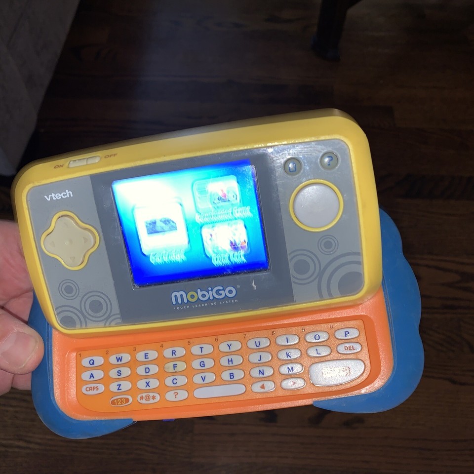 Vtech Mobigo Blue Yellow Touch Handheld Learning System No Charger ...