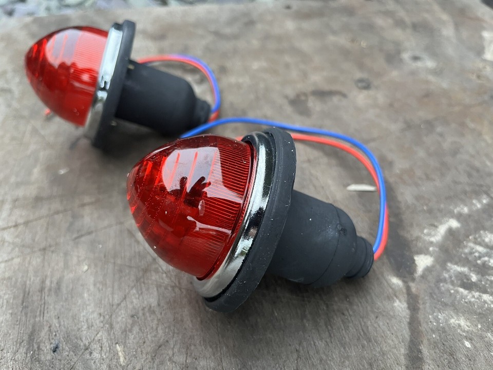 2x REAR STOP/TAIL LAMP CLASSIC MINI MORRIS MINOR TRAVELLER LAND ROVER ...