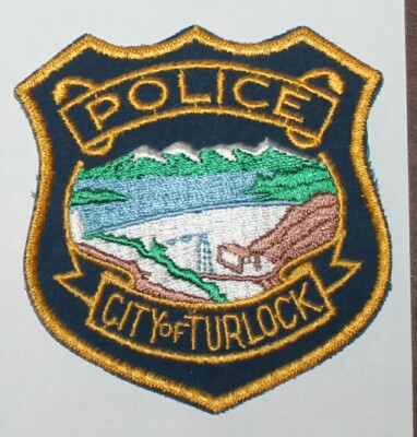 Very Old TURLOCK POLICE Stanislaus County California Dam Ca PD Vintage ...