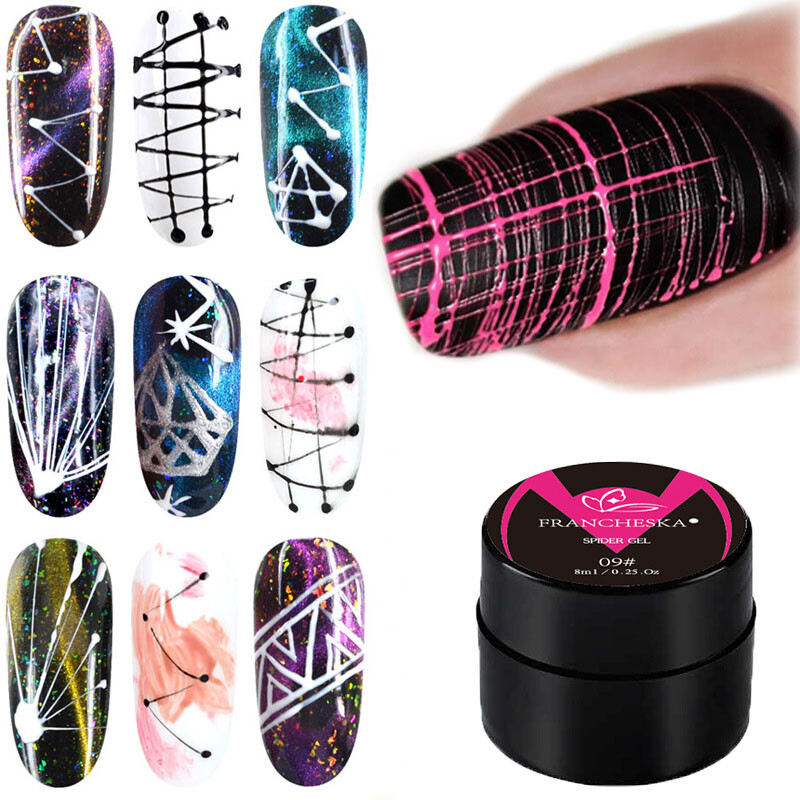 Spider Gel Polish Elastic Drawing Painting Soak Off UV Gel Nail Art ...