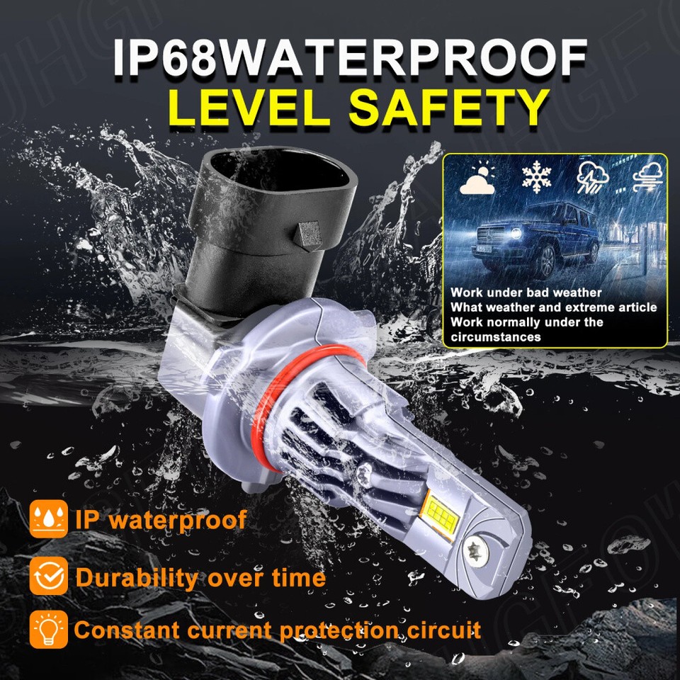 6000K Front LED Headlight Bulbs Qty 4 For Chevy S10 1994-2004 High ...