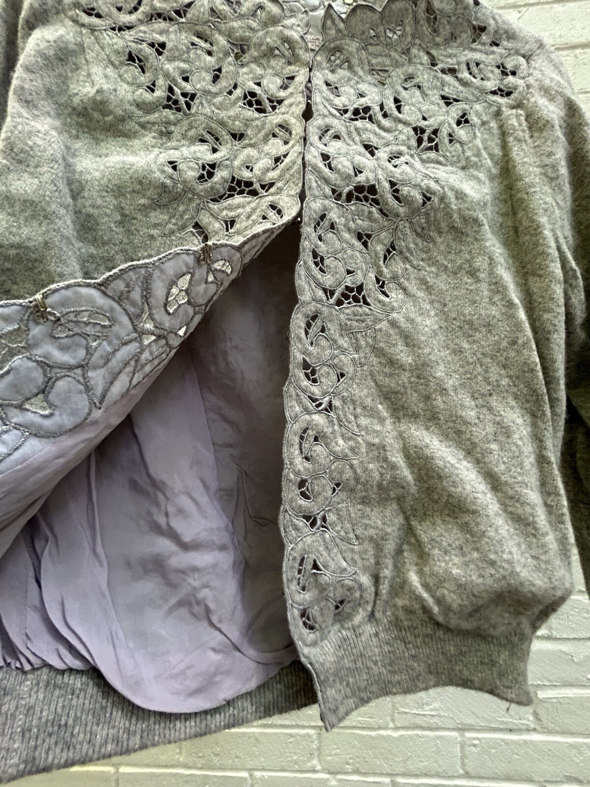 S Lined angora + wool vintage cardigan | eBay