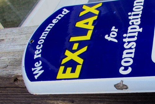 Vintage Antique EXLAX Ex-Lax Porcelain Advertising Thermometer Circa ...