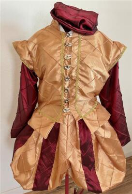 Mens Elizabethan Shakespeare Nutcracker Doublet Slops/Breeches Hat, S ...