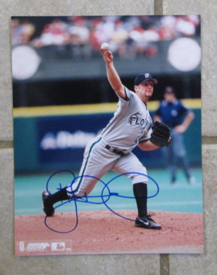 RARE RYAN DEMPSTER AUTOGRAPH SIGNED 8 x 10 COLOR PHOTO FLORIDA MARLINS ...