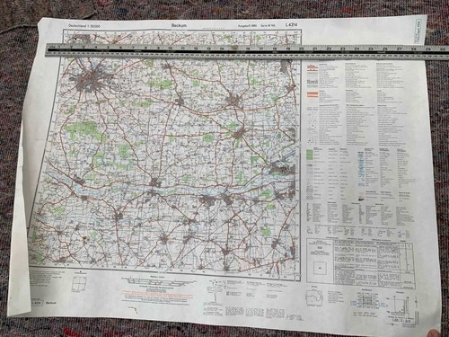 1980s German Military Map of Germany - Beckum | eBay Australia