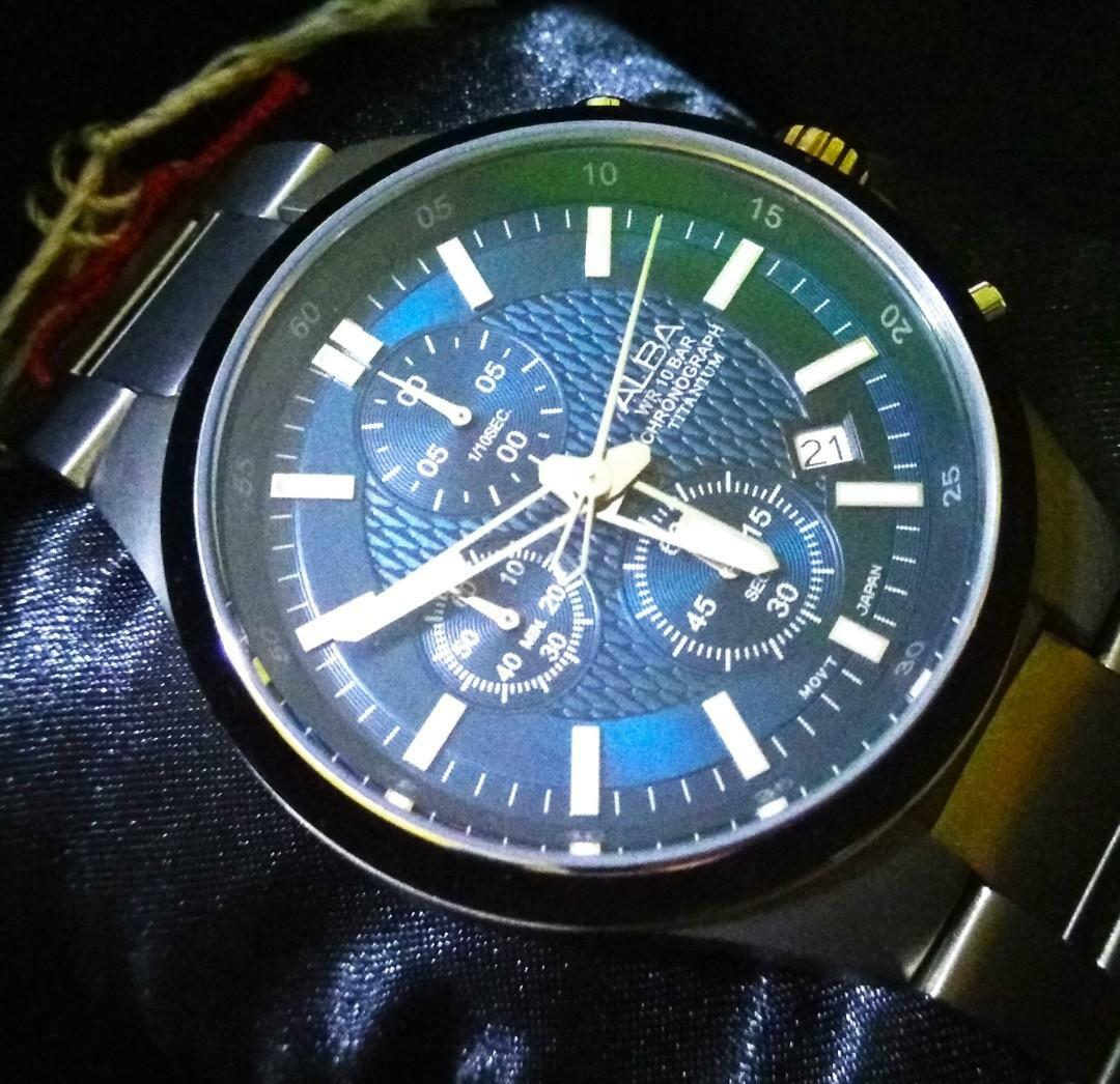 Alba Titanium Quartz Chronograph Watch | eBay