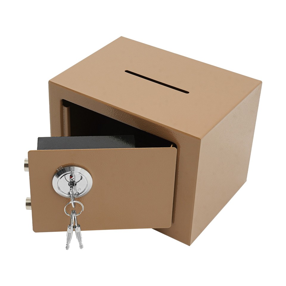 Small Safe Box with Drop Slot, Safe Box for Money, Cash Safe Box for ...
