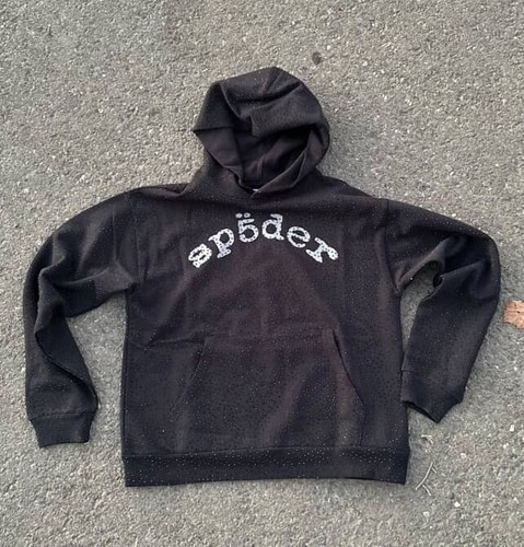 VVS Rhinestone Spider Hoodie Black Size Medium Fits People Size small ...