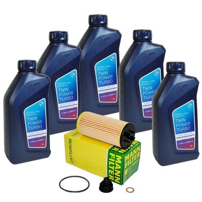 ORIGINAL 5L BMW SAE 5W-30 Motoröl MANN Ölfilter HU6015zKIT BMW 2er X1 ...