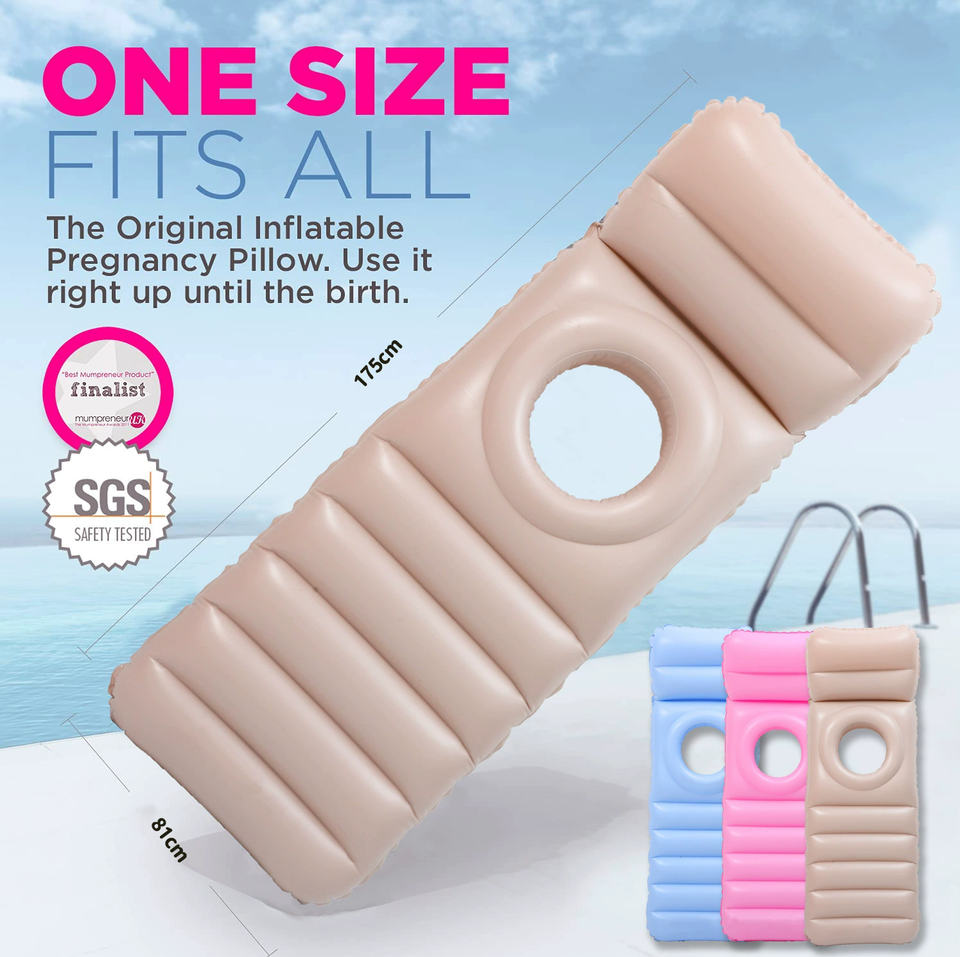 Inflatable Pregnancy Maternity Mattress Foldable Sleep Belly Pillow ...