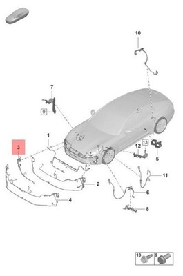 Genuine PORSCHE Panamera 971 Wire Set Front Right Turbo 971971097L | eBay