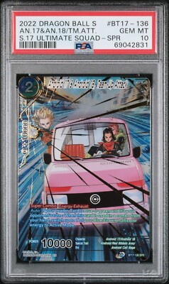 PSA 10 Android 17 & 18 Team-Up Attack 2022 DBS Ultimate Squad SPR #BT17 ...