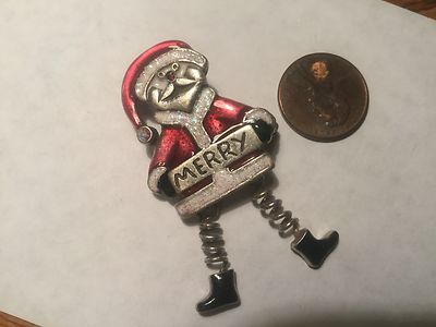 Santa Pin with Dangling Legs --Christmas Pin | eBay