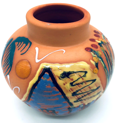 Vintage Dominican Republic Ceramica Trebel Pottery Vase Geometric | eBay
