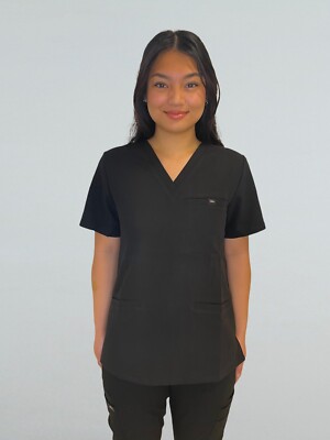 MED 1 Multi Pocket Scrub Top Black BNWT | eBay