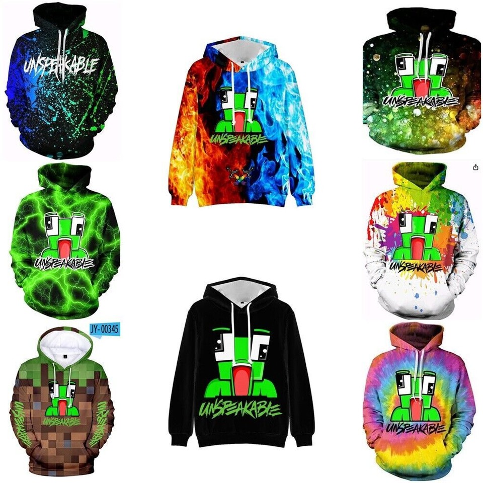 Kids Boys Unspeakable Hoodies Sweatshirt Pullover Jumper Top Jacket ...