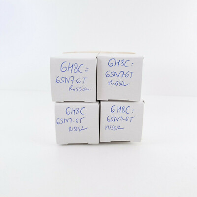 4 X 6H8C / 6SN7GT TUBE. RUSSIAN PRODUCTION. T PLATES. 2 MATCHED PAIRS ...