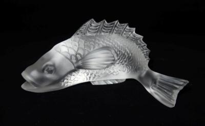 Baccarat Crystal France Artist Signed Frosted Koi Fish Figurine, 5 1/2 ...