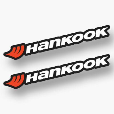 2X HANKOOK TIRES DECAL STICKER US MADE TRUCK VEHICLE MOTORSPOR RACING ...