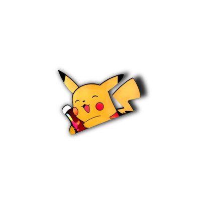 Mini Pikachu Holographic Anime Peeker / Laptop Decal / Sticker | eBay