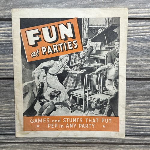 Vtg Fun At Parties Games Stunts Booklet Dr Miles Ad Party Gathering ...