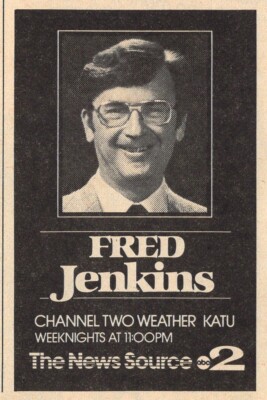 1980 KATU PORTLAND,OREGON TV NEWS AD / FRED JENKINS WEATHER REPORTER | eBay