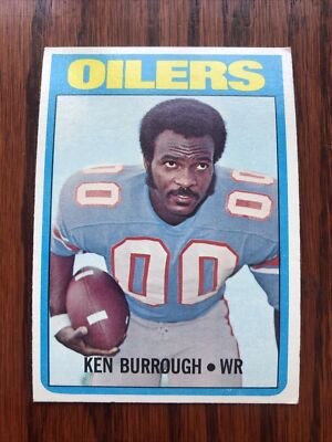 1972 Topps Ken Burrough #26 Houston Oilers NFL Football Rookie Card RC ...