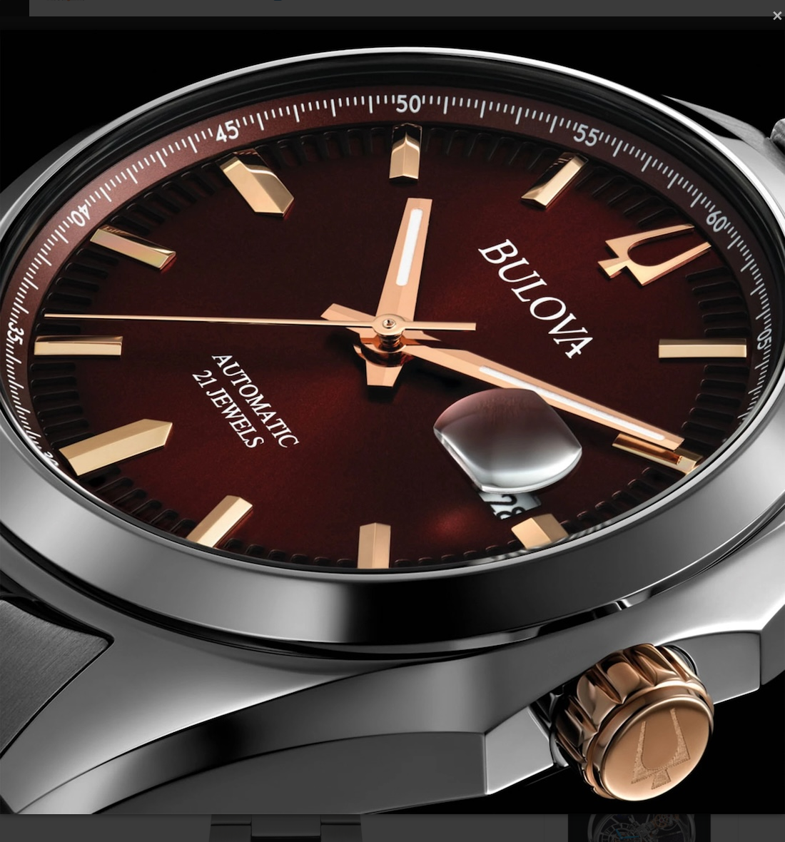 Bulova Automatic Surveyor Red Dial Sapphire Crystal Men's Watch 98B422 ...