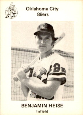 1975 Oklahoma City 89ers Team Issue #12 Benjamin Heise Arizona ...