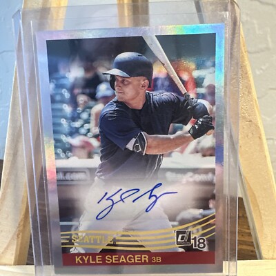 Kyle Seager 2018 Panini Donruss Auto - Autograph Card #84S-KS | eBay