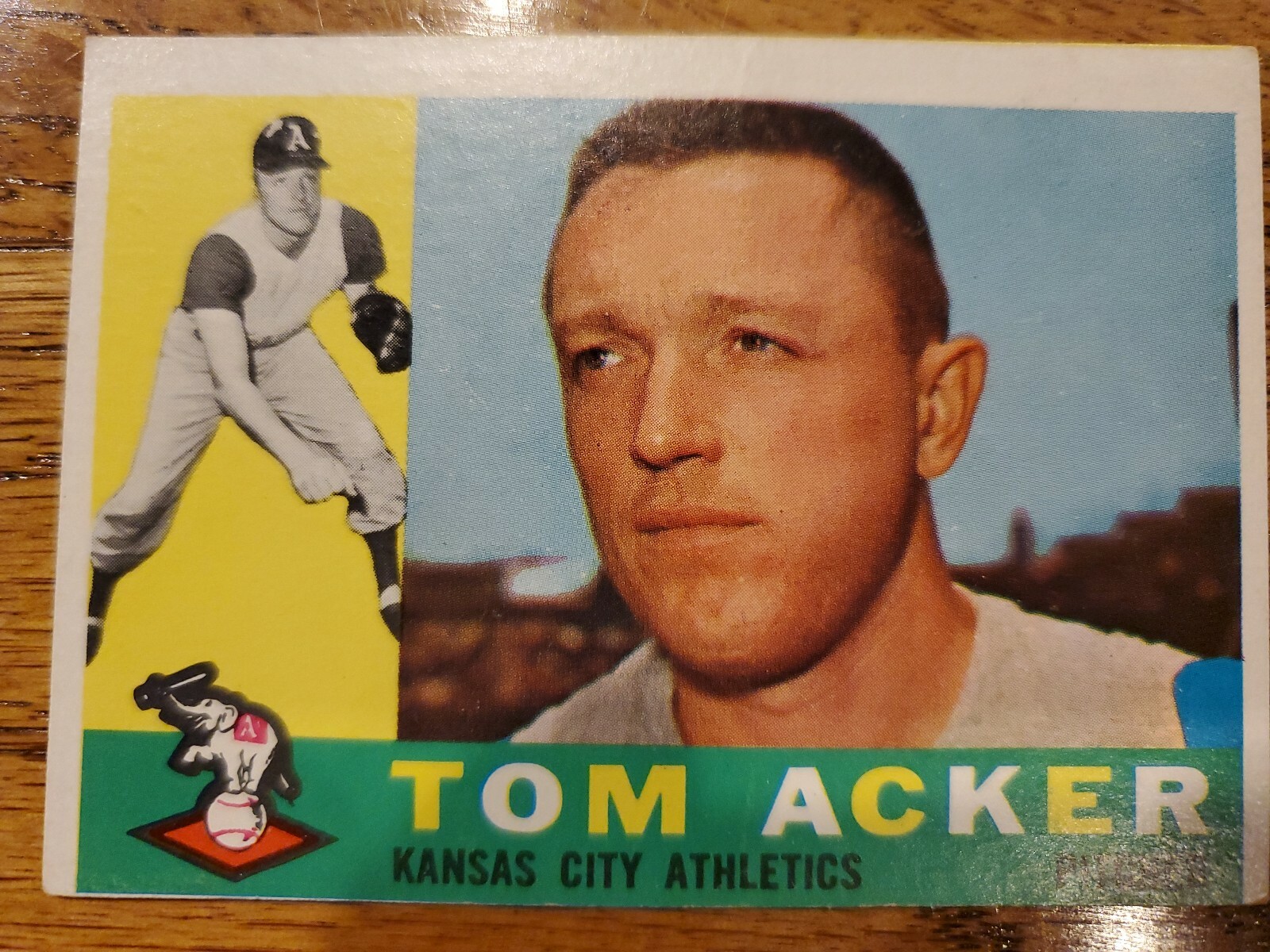 1960 Topps - Tom Acker - Kansas City Athletics - Pitcher - Card #274 ...