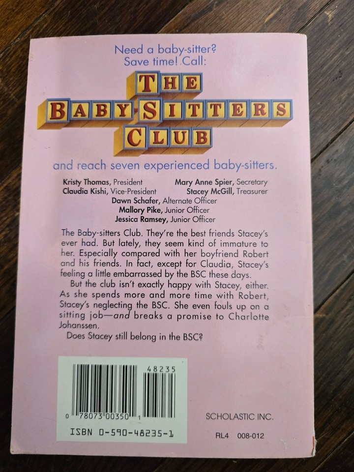 The Baby-Sitters Club #83 Stacey vs. the BSC Book by Ann M. Martin ...
