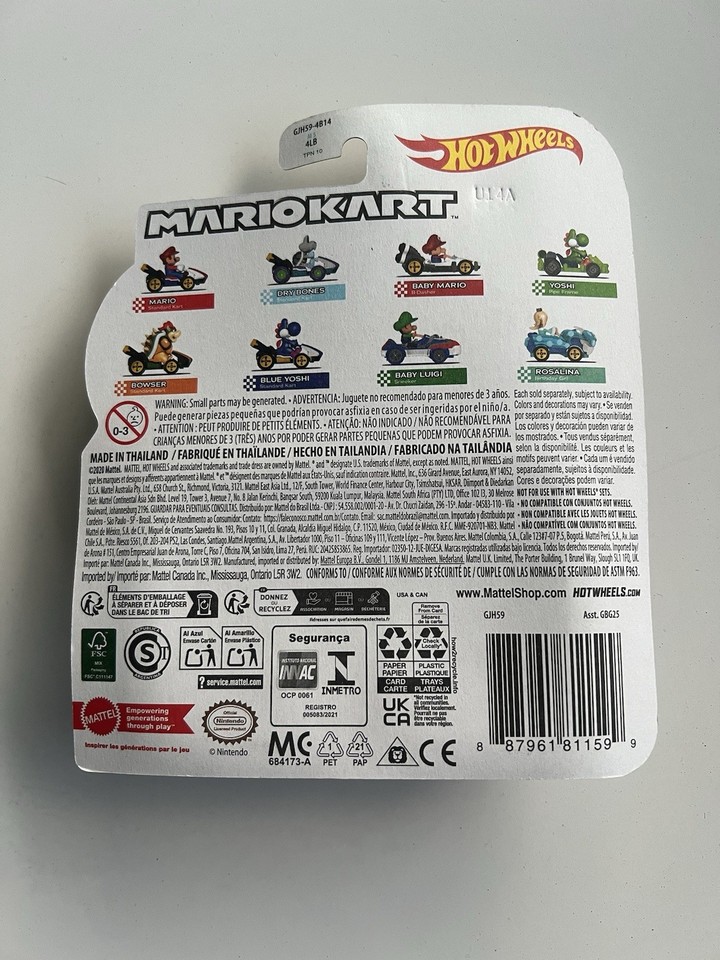 Hot Wheels Mario Kart Dry Bones GBG25 Standard Kart | Rare | NEW ...