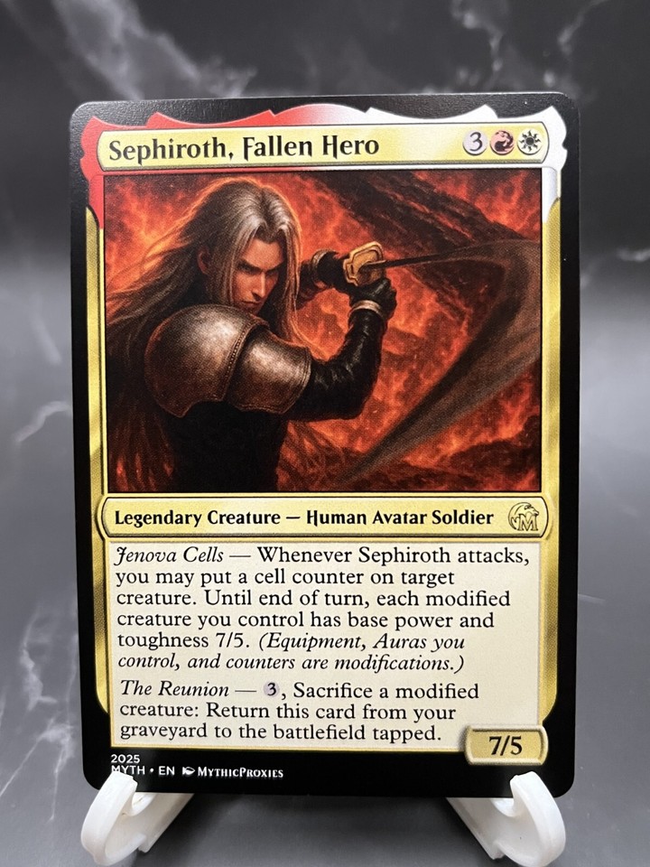 Sephiroth, Fallen Hero High Quality Altered Art Custom Playtest Card | eBay