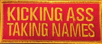 KICKING ASS TAKING NAMES MARINES VET MILITARY MOTORCYCLE VEST IRON ON ...