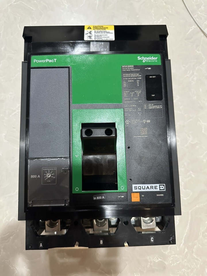 MGA36800 SQUARE D 3 POLE 600V 800A I-LINE POWERPACT CIRCUIT BREAKER ...