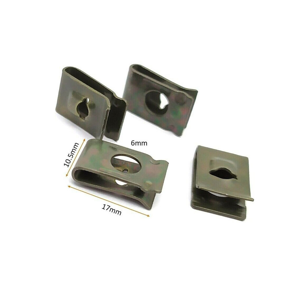 20X Metal U-Type Clips For Car Bumper Fender Trim Panel Fastener Clip ...