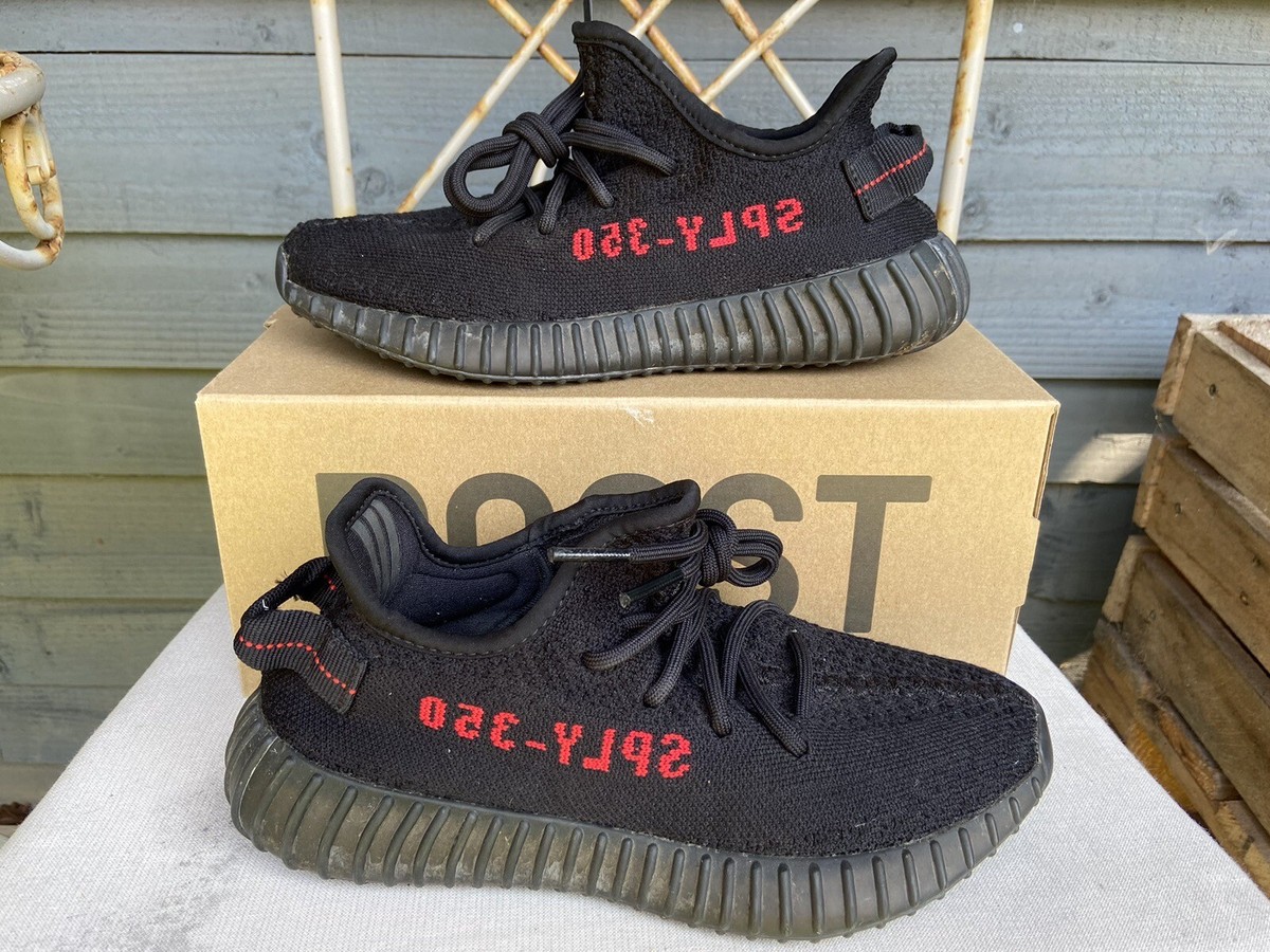 Adidas YEEZY Boost 350 V2 Black Red 'Bred' Size UK 5 US 5.5 Adidas YEEZY Boost 350 V2 Black Red 'Bred' Size UK 5 US 5.5