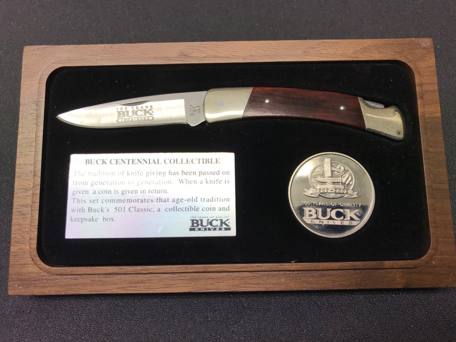 Vintage 501 Buck Knife 100 Years Centennial Collectors Case ...