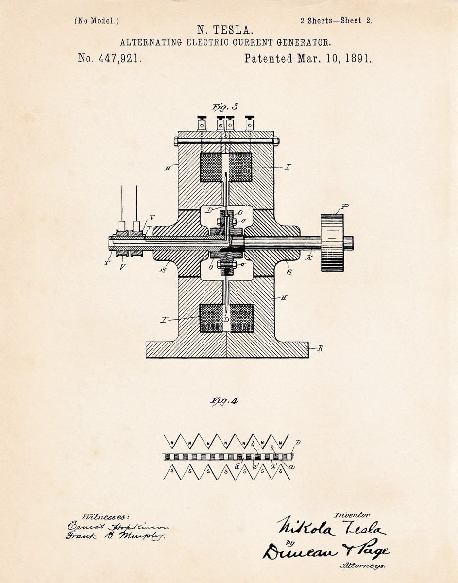 Nikola Tesla Alternating Current Diagram