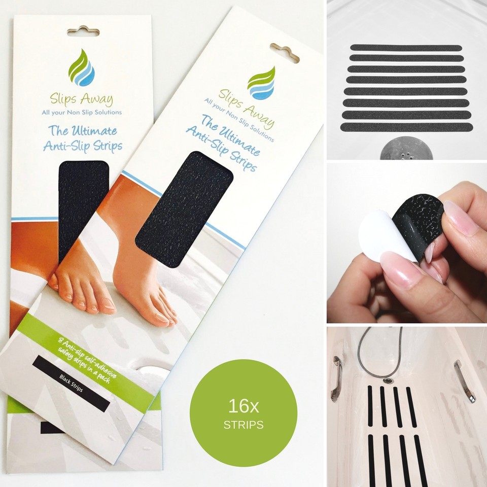 NON SLIP BATH STRIPS SHOWER SAFETY STICKERS ELDERLY DISABILITY MOBILITY ...