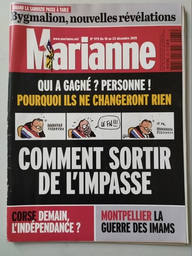 Marianne Magazine du 18/12/2015; Bygmalion, nouvelles révélations | eBay
