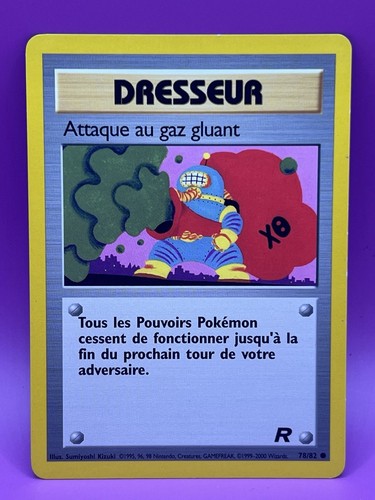 Attaque Au Gaz Gluant Team Rocket 78/82 Pokémon Card French Goop Gas ...