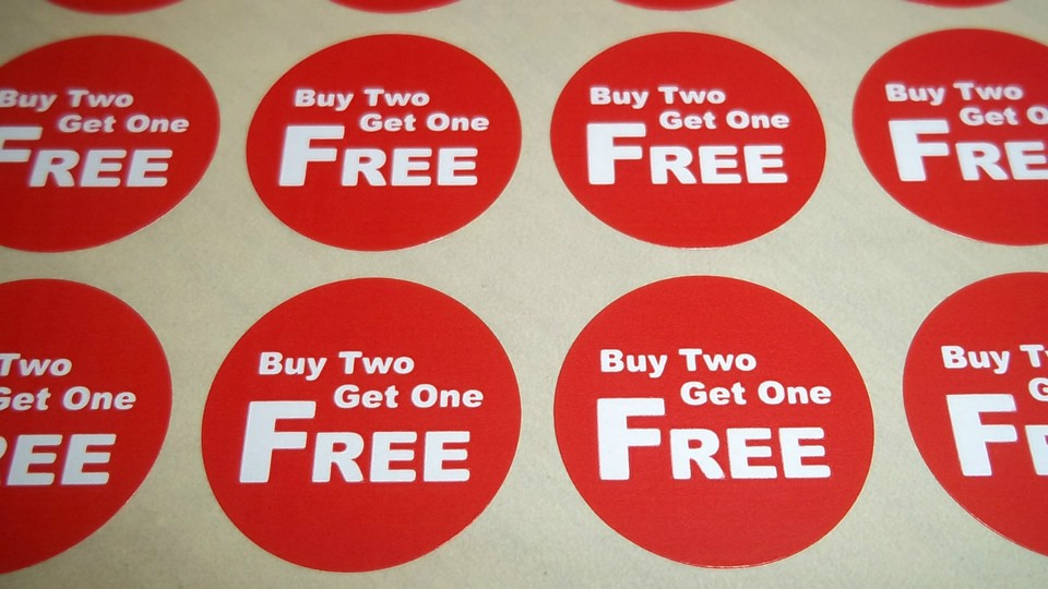 Buy One Get One Free / Buy Two Get One Free - Stickers / Labels / Price ...