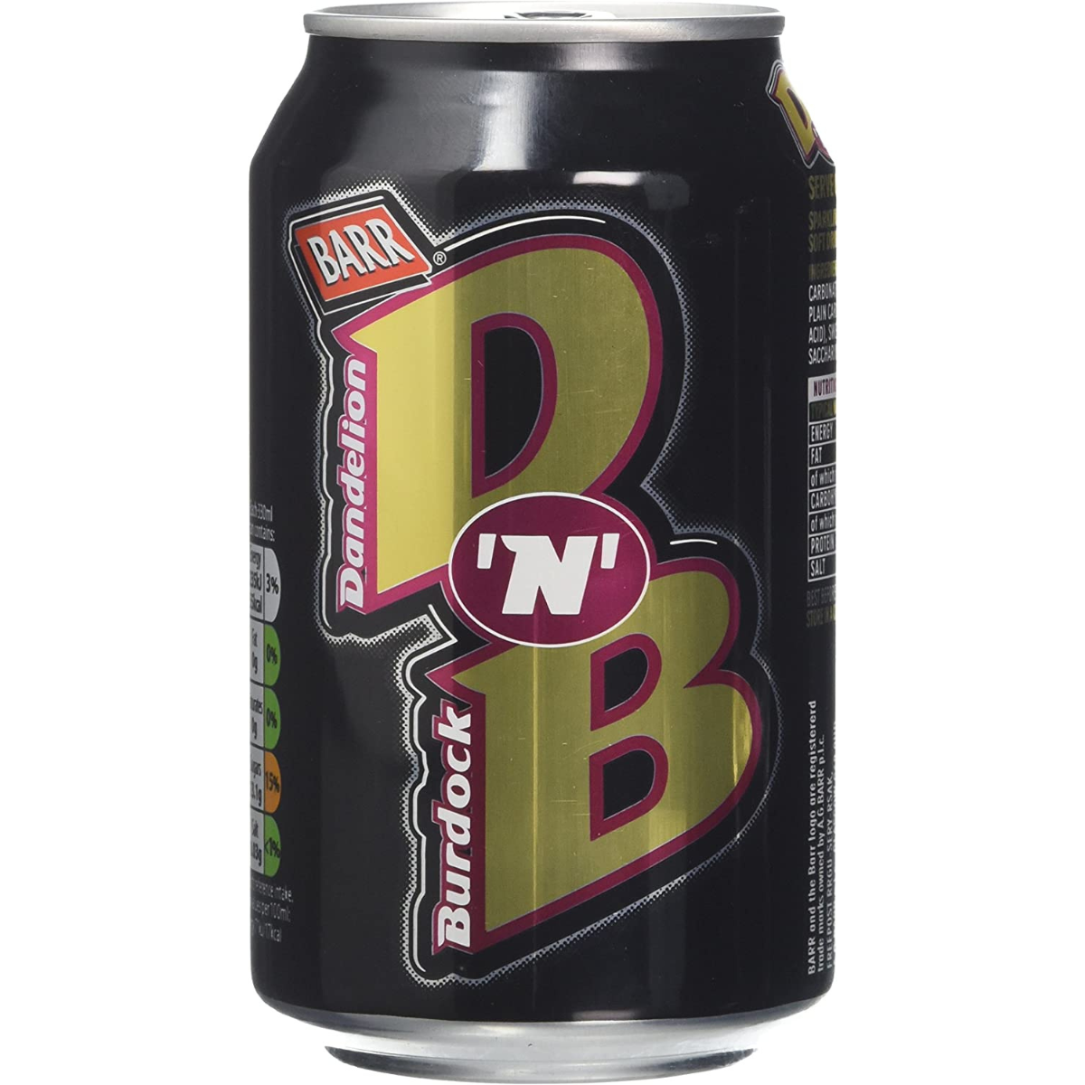 BARR DNB Dandelion & Burdock, 24 pack Fizzy Drink Cans, Low Sugar 24 ...