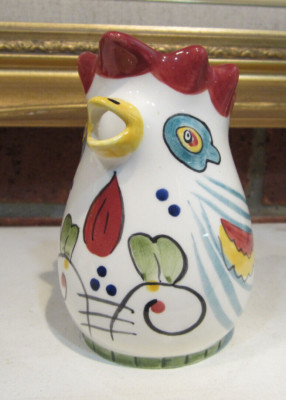 Vintage CLAY ART ROOSTER Mini Pitcher Creamer Server Unique Fun Art ...