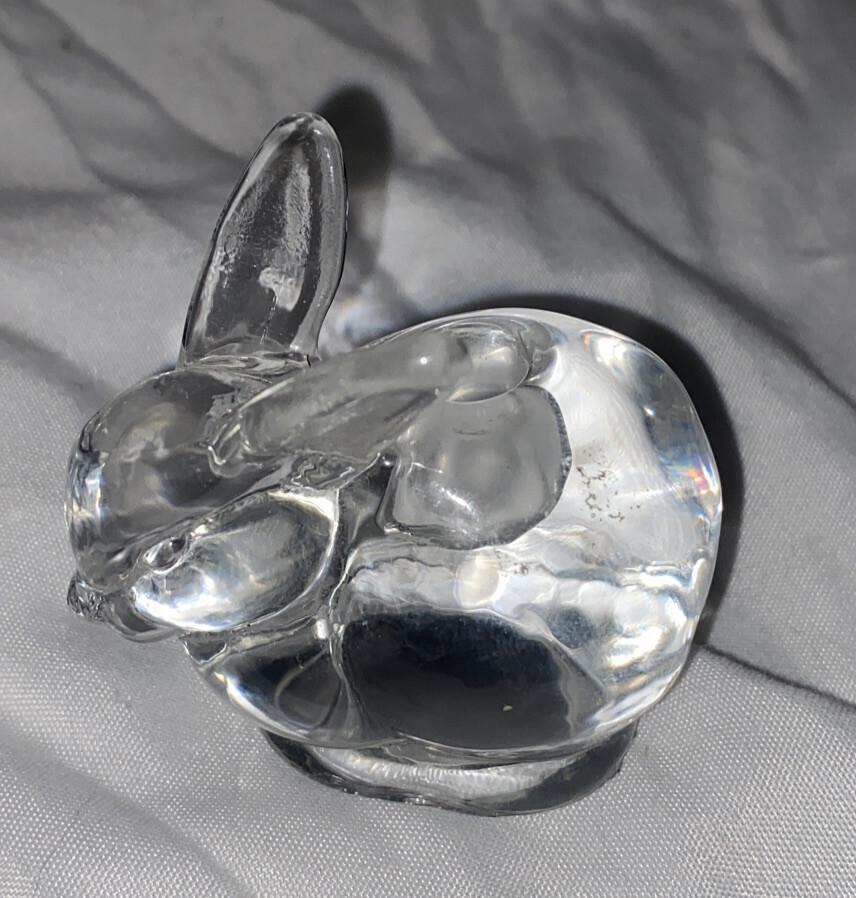 Vintage Biedermann Glass Bunny Rabbit Small Taper Candleholder Measures ...