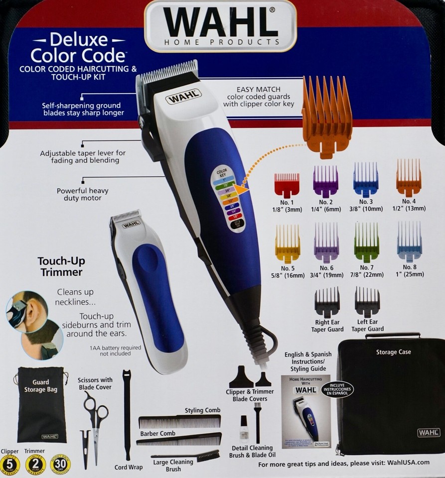 Wahl Deluxe Color Coded Haircutting Touch-Up Kit | eBay