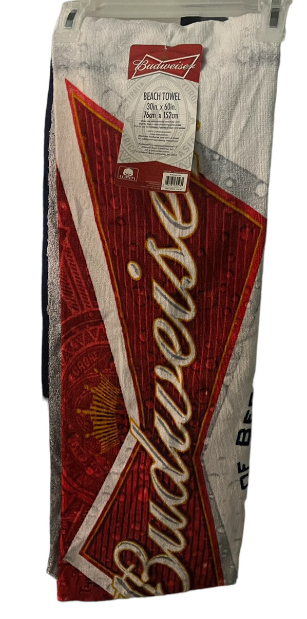 Budweiser Beach Towel Adult Size 30.Inch x 60. Inch New | eBay